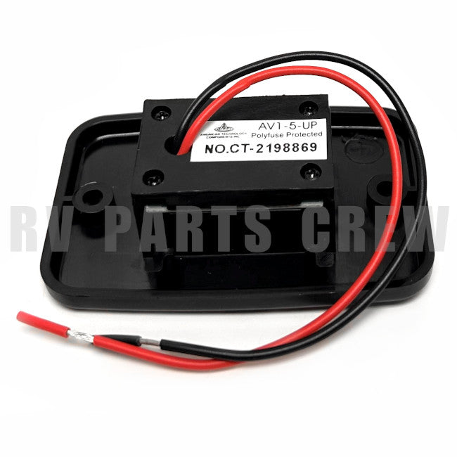 Jayco RV Dual USB Charging Port 1 7/8" x 2 3/4" with Light 0247480